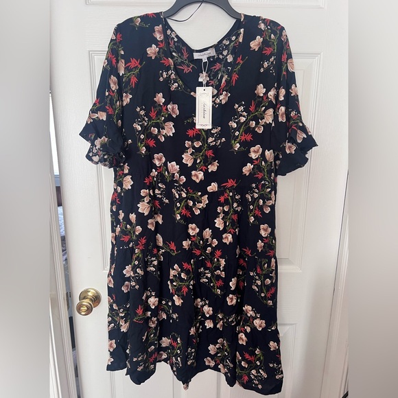Sundance | Dresses | Sundance Black Floral Midi Dress | Poshmark